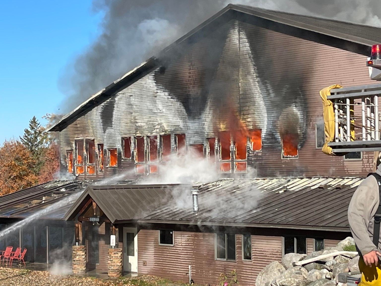 Update: Fire destroys main lodge at Maplelag resort - KVRR Local News