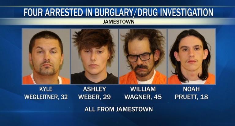 Four Arrested During Searches After Burglaries In Jamestown Kvrr