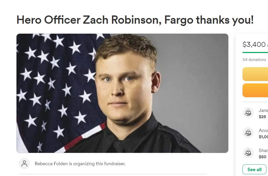 Calling Officer Robinson a "Hero", Woman Starts GoFundMe To Honor His ...
