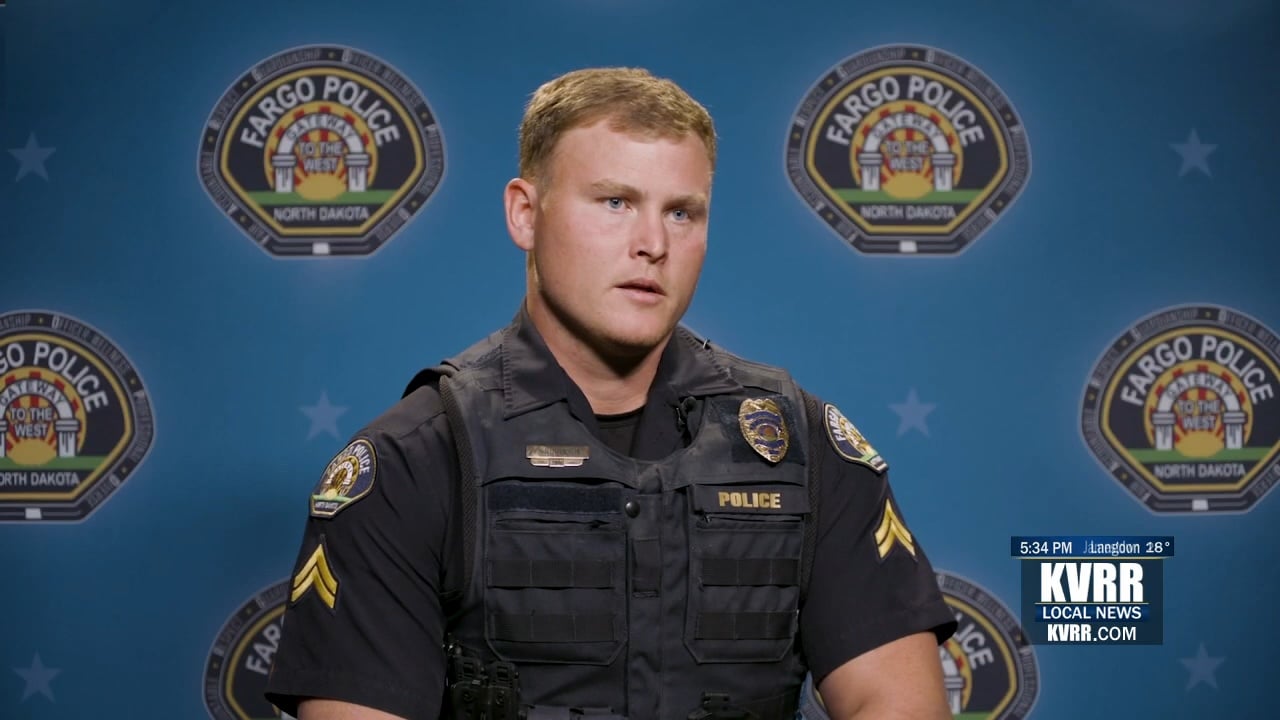 Fargo Officer Zach Robinson speaks about July 14 shooting - KVRR Local News