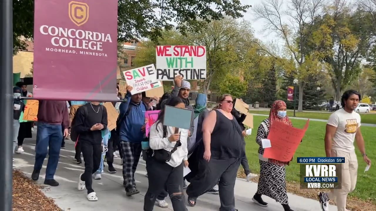Concordia students rally for Palestine - KVRR Local News