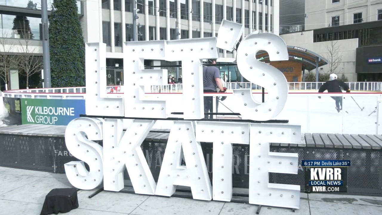 Downtown Fargo Public ice rink opens up with big party - KVRR Local News