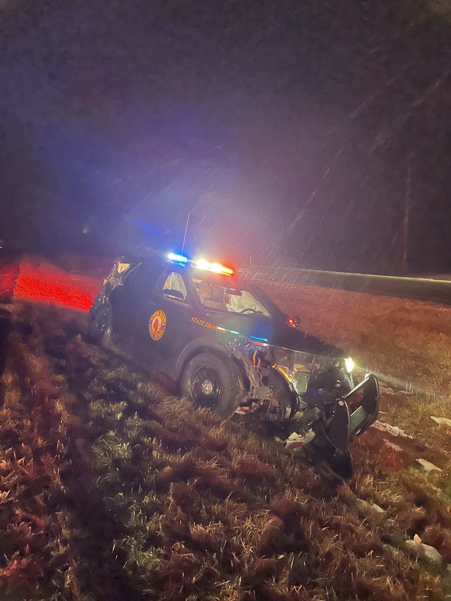 Highway Patrol car hit in Stutsman County - KVRR Local News