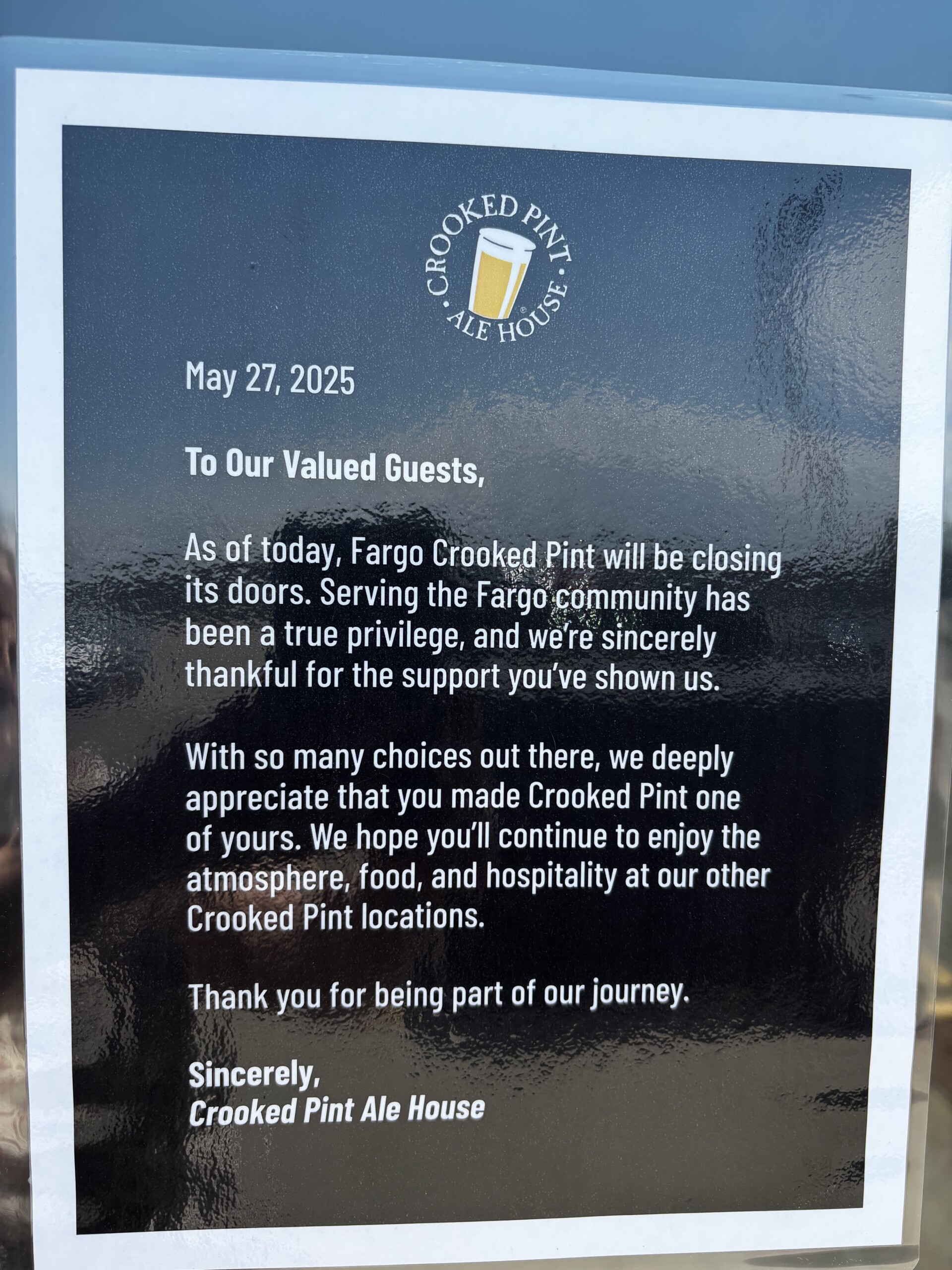 Crooked Pint Ale House Closes Its Doors - KVRR Local News