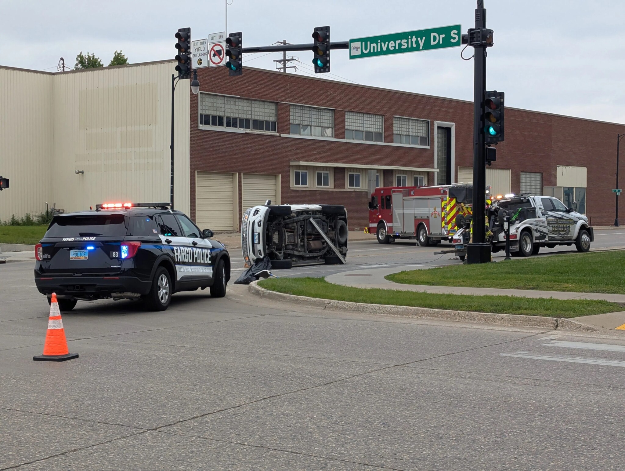 No injuries after crash at Main Avenue and University Drive in Fargo - KVRR Local News