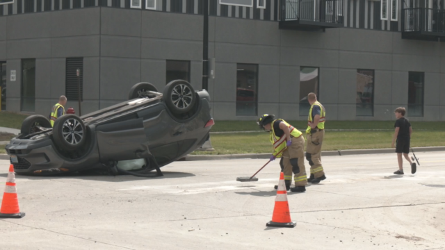 Rollover crash near downtown Fargo - KVRR Local News