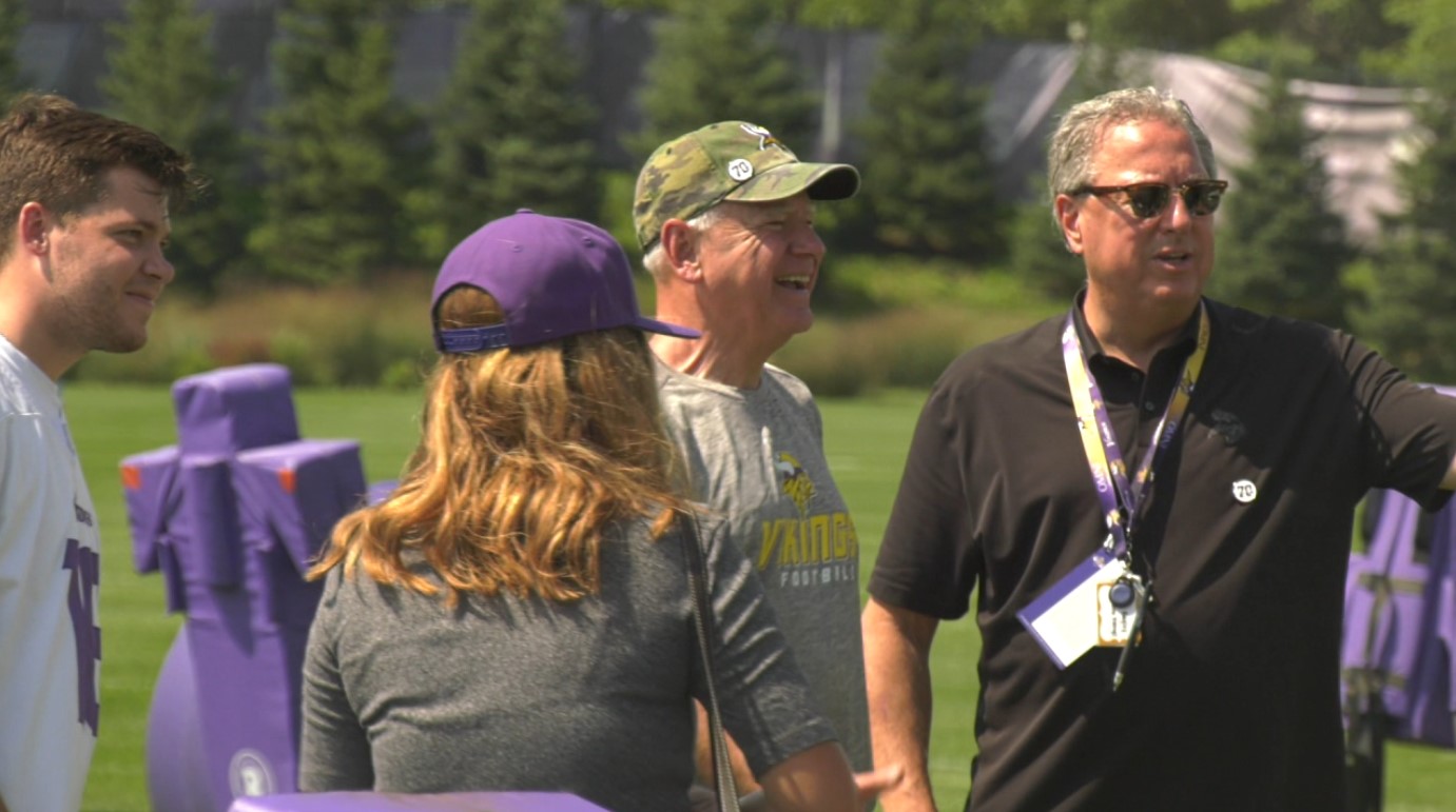 Gov. Walz stops by Vikings training camp in Eagan - KVRR Local News