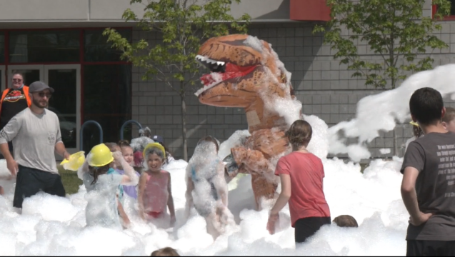 Foam party kicks off summer reading challenge at Fargo Public Library ...