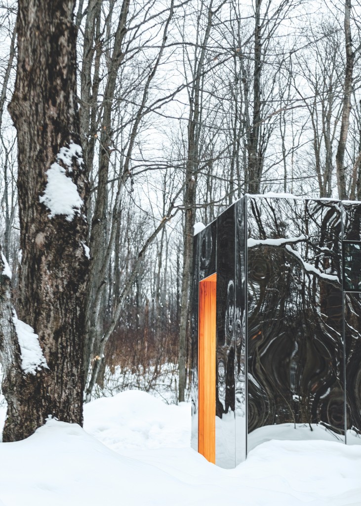 Minimalist, Mirrored Cabins in Ontario - Mountain Living