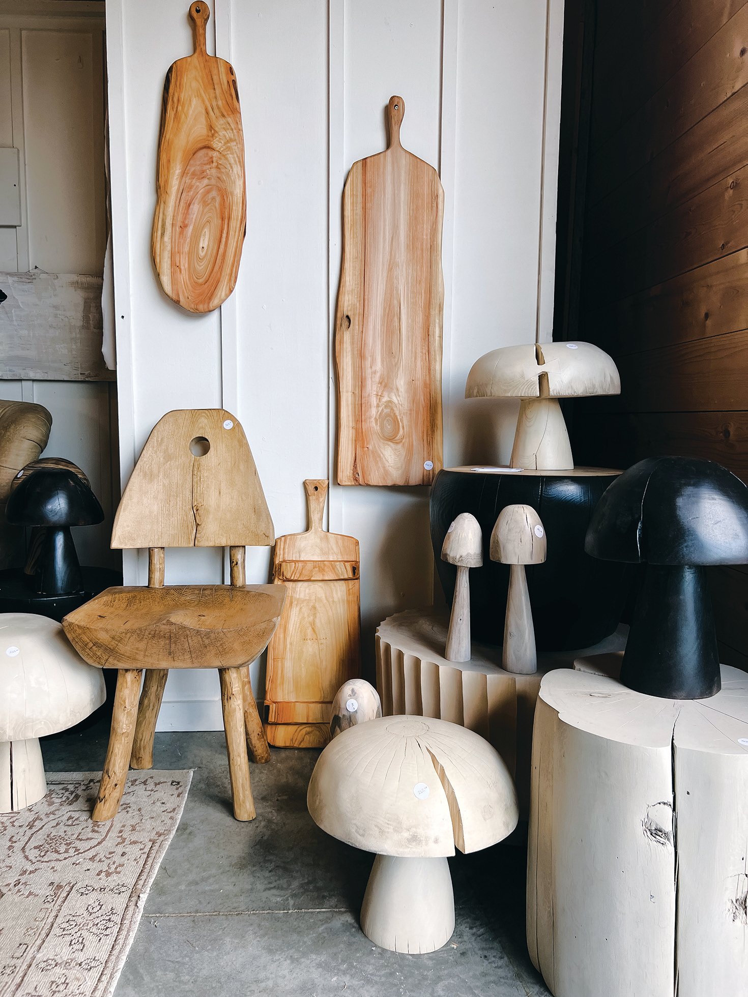 A Couple's Love of Modern Design Inspires a Mushrooming Log Furniture ...