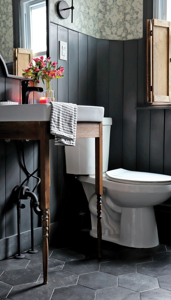 Witness the Transformation of a Grubby Bathroom Into a Moody Powder ...