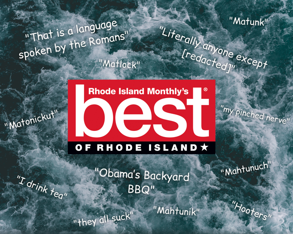 That is a language spoken by the Romans - Rhode Island Monthly