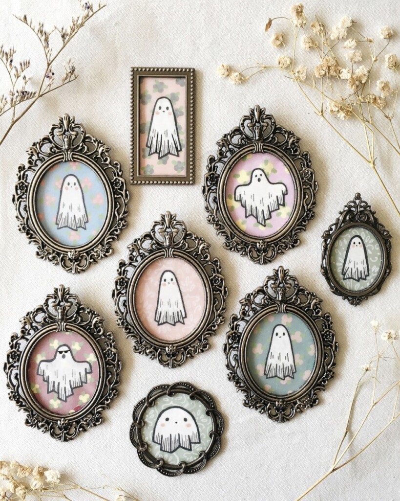 Cute Ghost Art in Victorian-Style Frames by Stephanie Art & Design ...