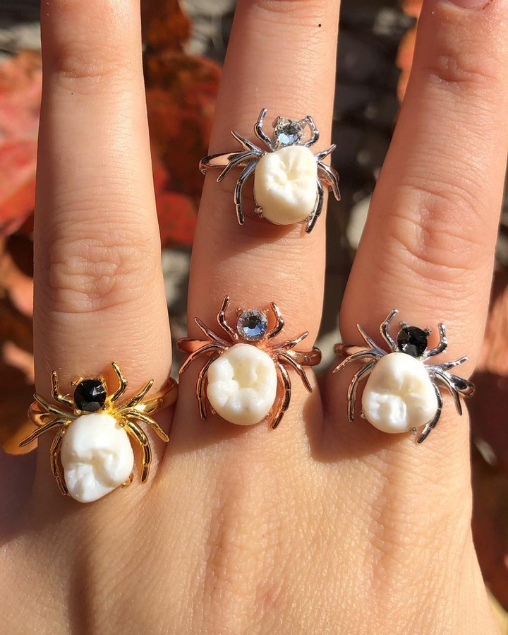 Human Tooth Spider Charm Rings By Osteal Blossoms - Rhode Island Monthly