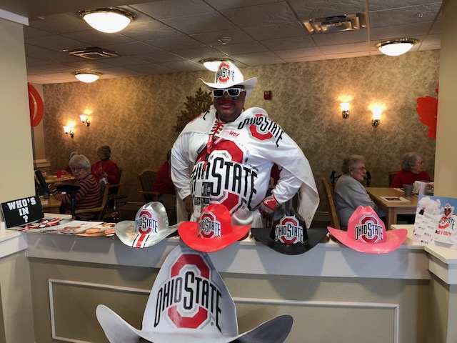 Ohio State Superfan, Buck-I-Guy, Charged Up Fans at Primrose Retirement ...