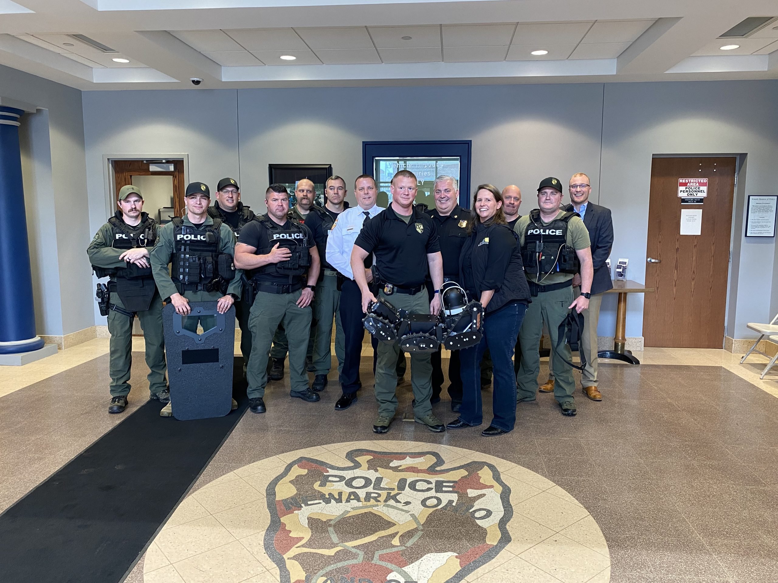 Newark Police Department Unveils a New Robot - WHIZ - Fox 5 / Marquee ...